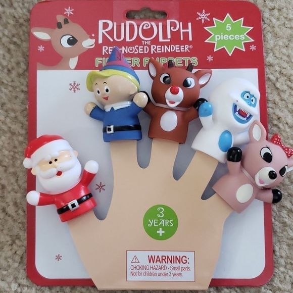 Other | New Rudolphtherednosed Reindeer Finger Puppets | Poshmark